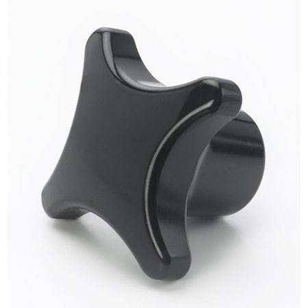 Morton Black Plastic Four Prong Hand Knob with M5 Thread, 25mm Diameter, Plated Steel Insert PHK ...